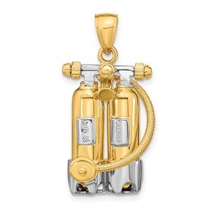 Million Charms | Jewelry | 4k Yellow Gold W Rhodium 3d Double Scuba ...
